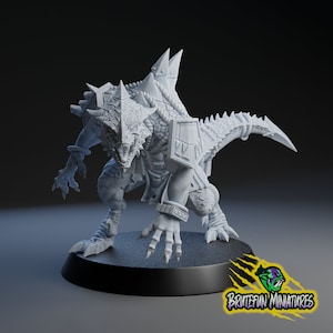 Lizardmen Saurus Blockers by Brutefun Miniatures. Fantasy Football ...