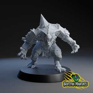 Lizardmen Saurus Blockers by Brutefun Miniatures. Fantasy Football ...