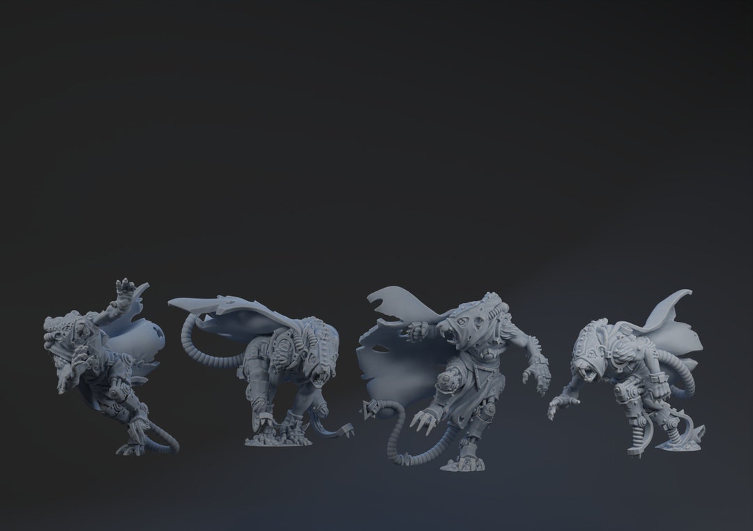 Cyber Tech Rats Runners for Fantasy Football. by Brutefun Miniatures - Etsy