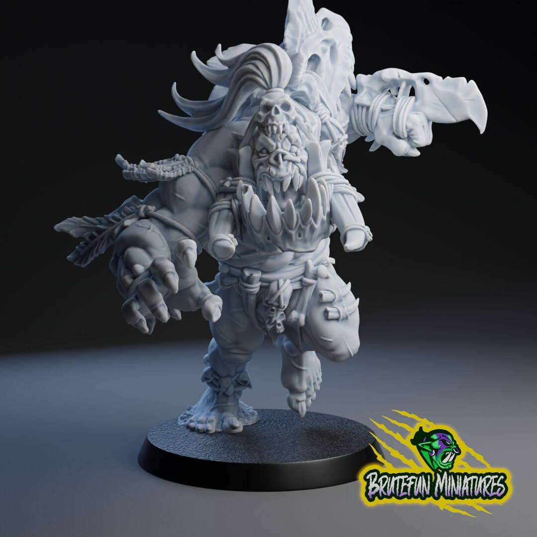 Savage Orcs Blitzer Star Player by Brutefun Miniatures. Fantasy ...
