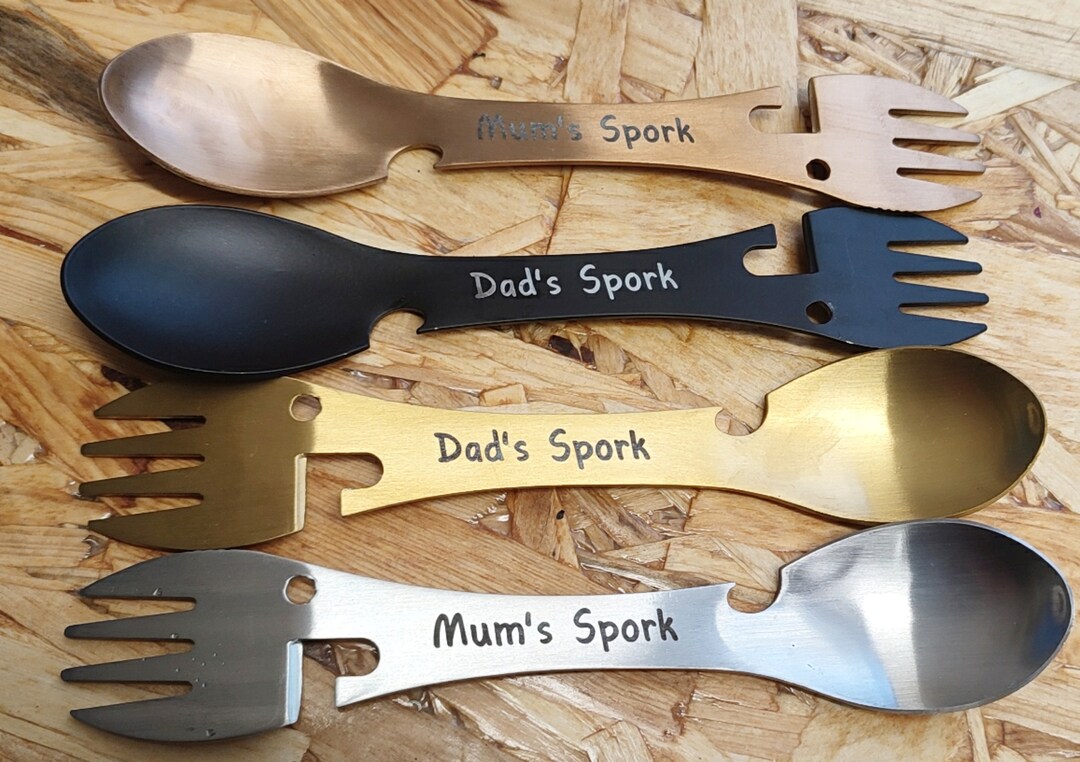 Laser Engraved Spork, Multi Tool, Knife, Fork and Spoon - Etsy