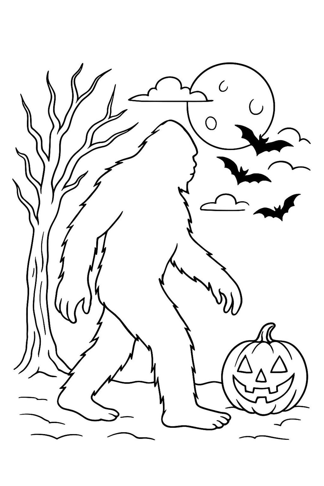 Bigfoot Sasquatch Color Sheet - Etsy