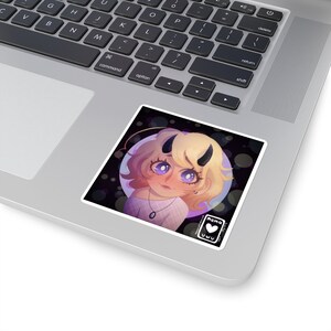 Chibi Demon Square Sticker - Etsy
