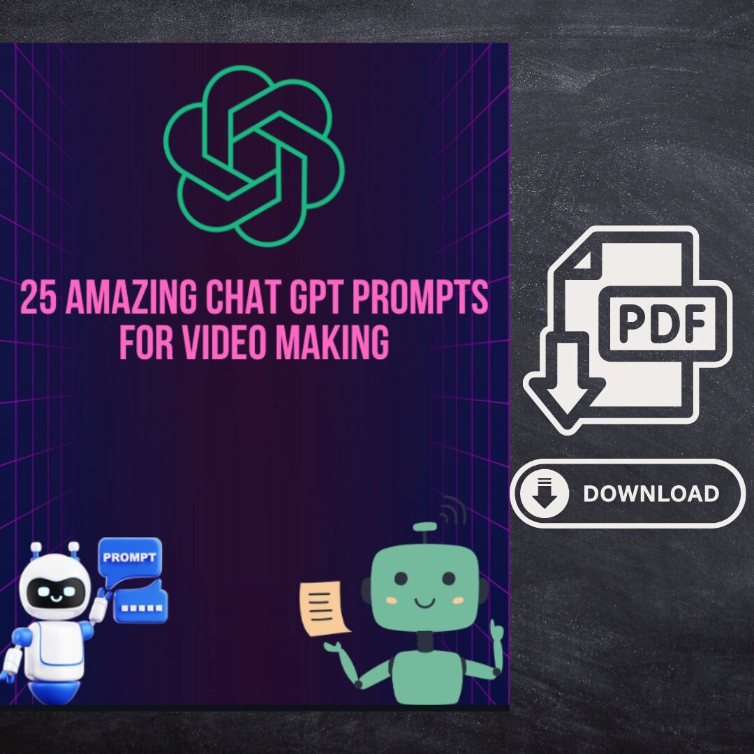 25 Amazing CHAT Gpt Prompts for Video Making - Etsy