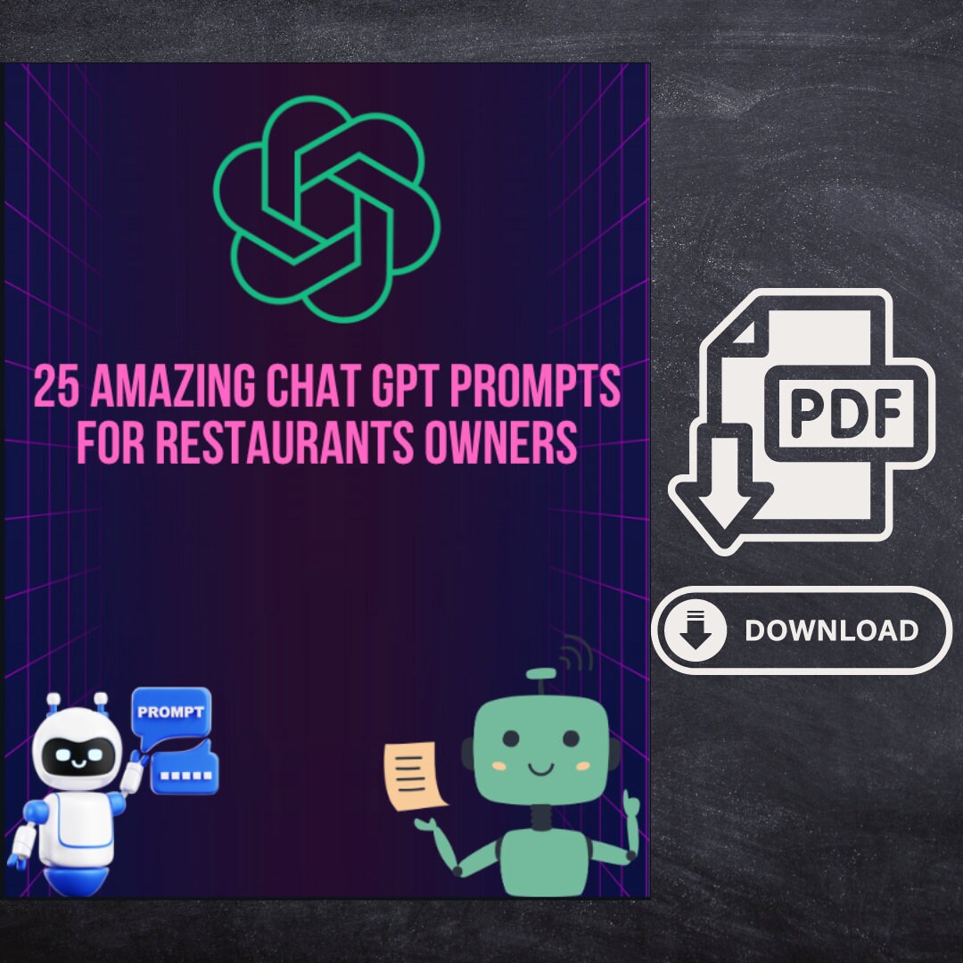 25 Amazing CHAT Gpt Prompts for Restaurants Owners - Etsy