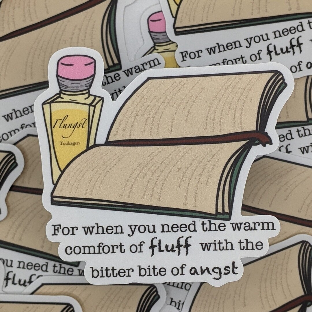 Flungst Fluff and Angst Perfume Sticker 3 X 2.82 Vinyl Waterproof Decal ...