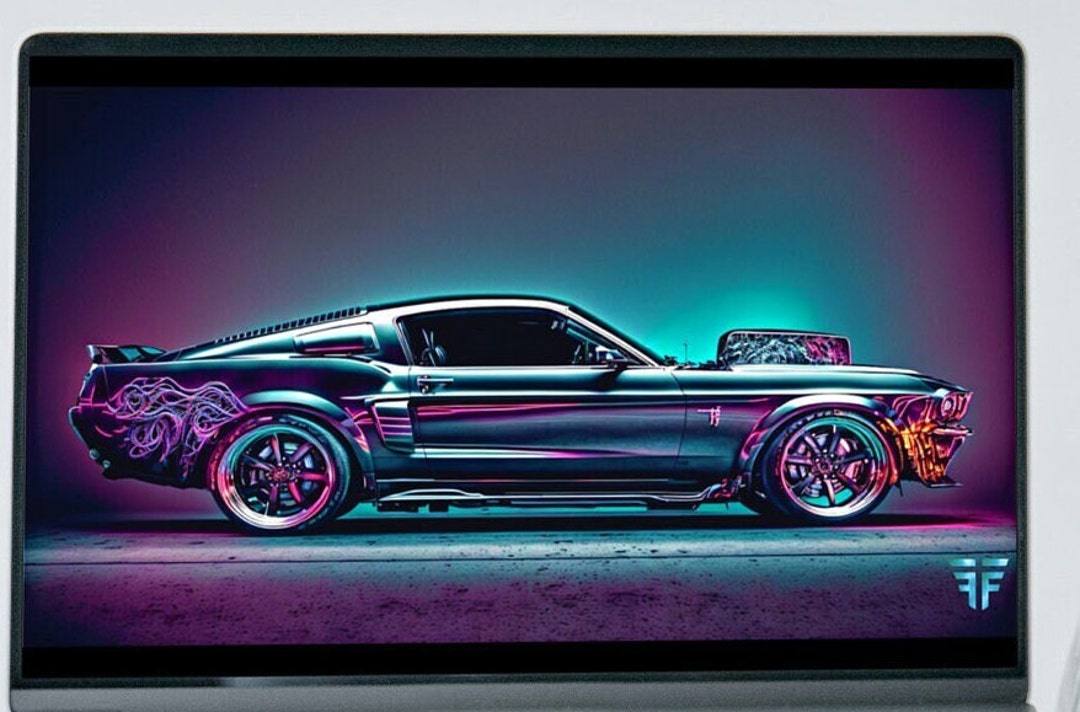 Neon Eleanor Digital Desktop Wallpaper Sport Car Computer Background ...