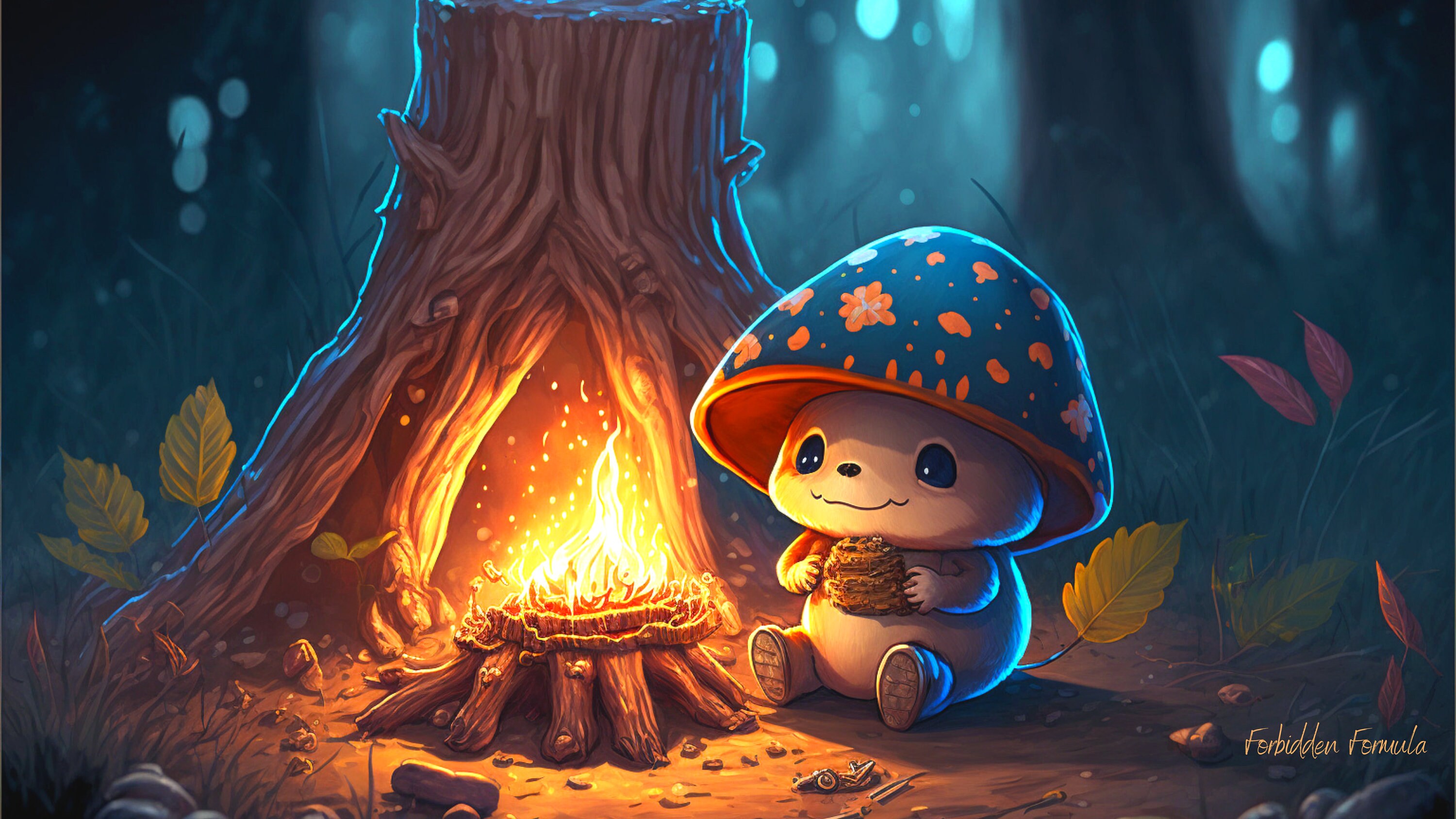 A Solo Quest Digital Desktop Wallpaper Download Mushling DND Party Cute ...