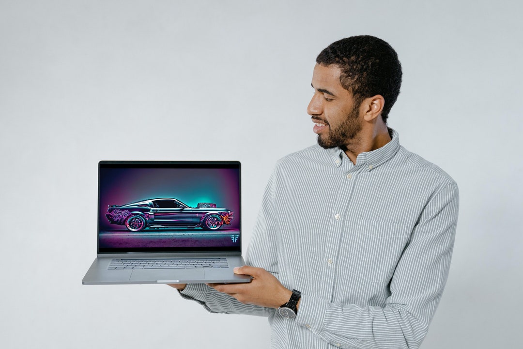 Neon Eleanor Digital Desktop Wallpaper Sport Car Computer - Etsy