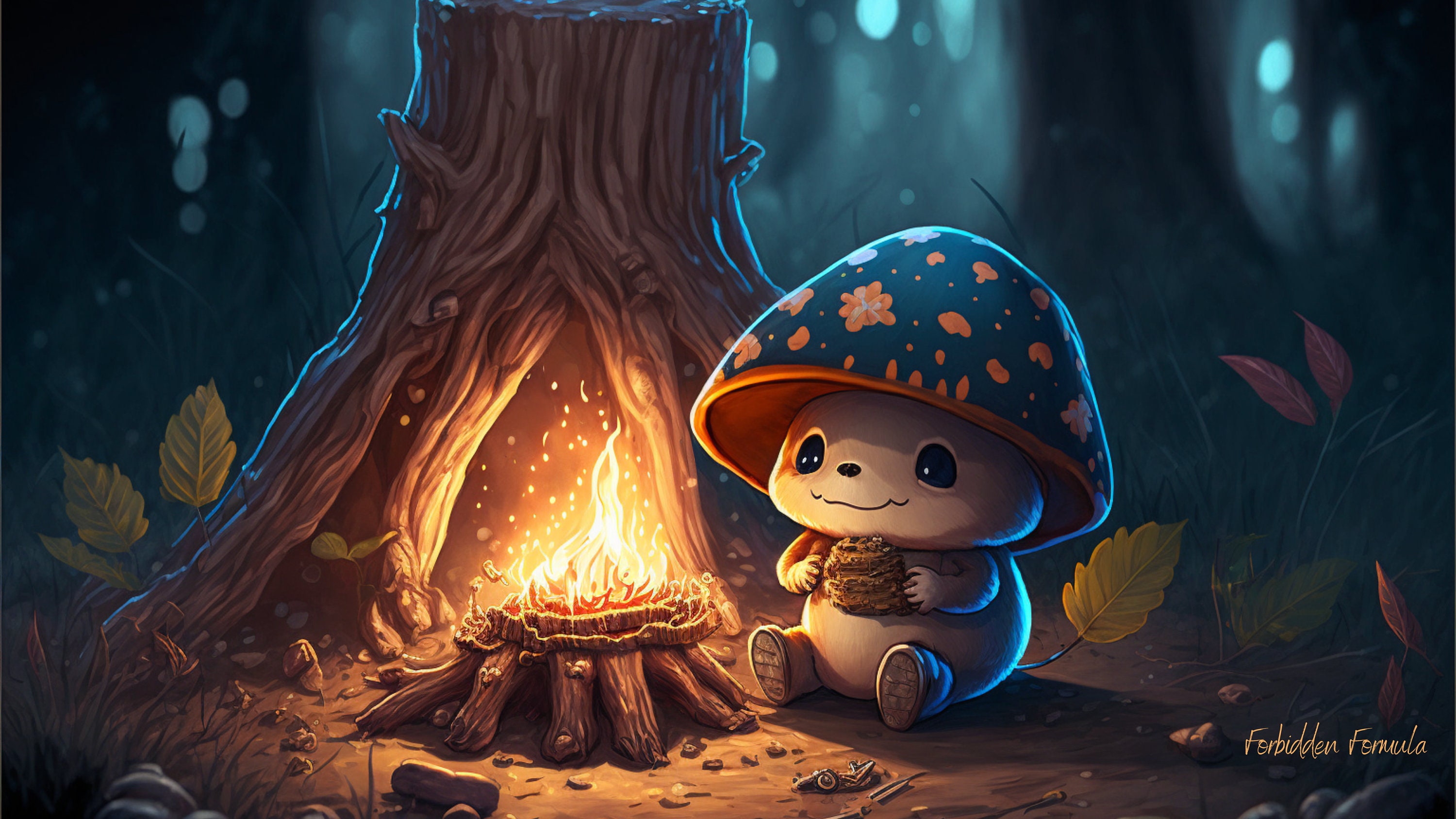 A Solo Quest Digital Desktop Wallpaper Download Mushling DND Party Cute ...