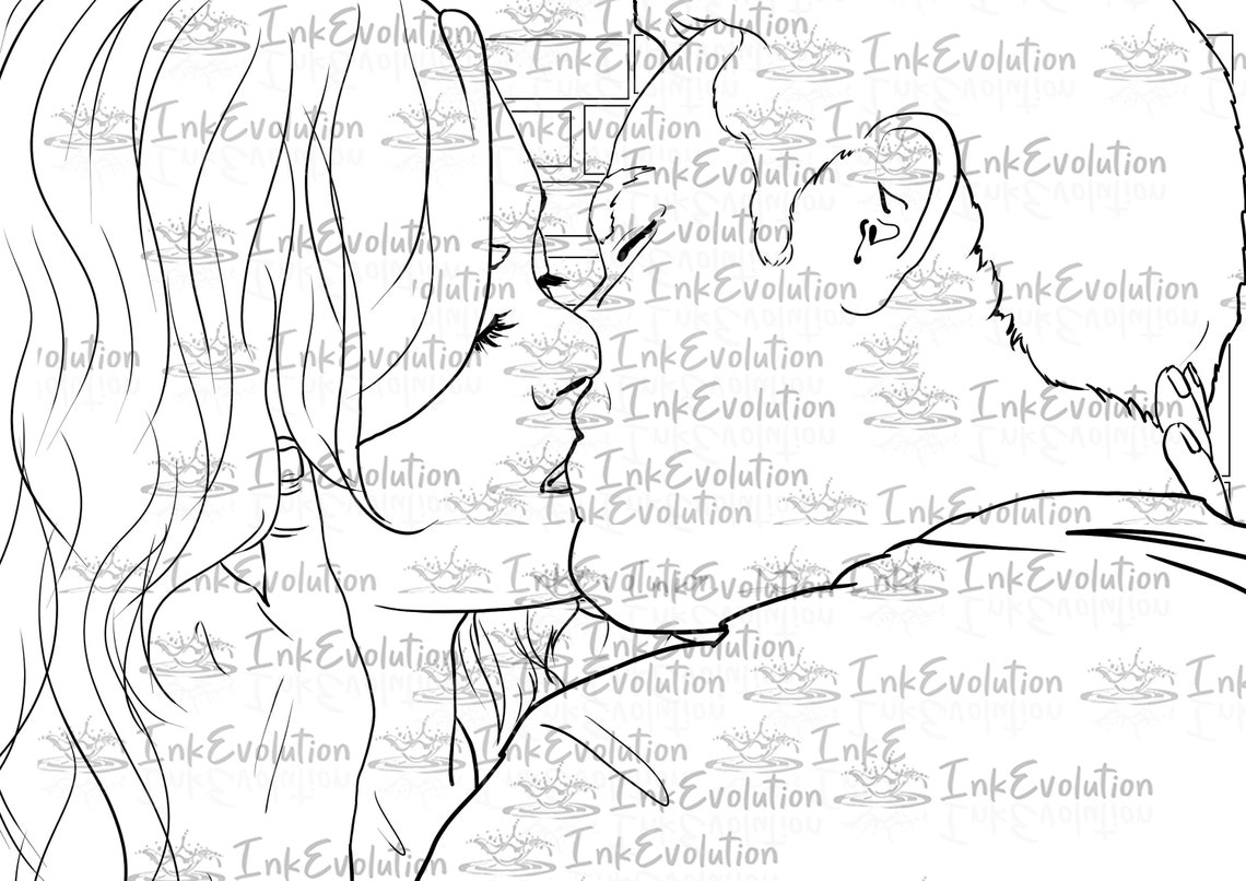 Adult Coloring Page, Kiss Coloring Page, Naughty Coloring Page, Sexy ...