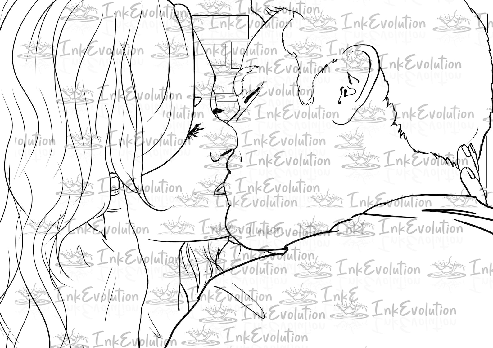 Adult Coloring Page, Kiss Coloring Page, Naughty Coloring Page, Sexy ...