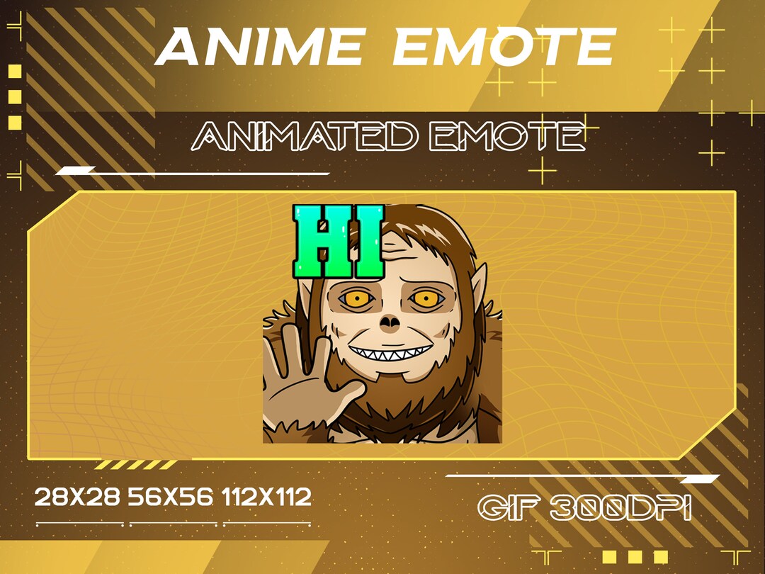 Hi Giant Beast Animated Emote, AOT Hello Animated Youtube Discord Emote ...