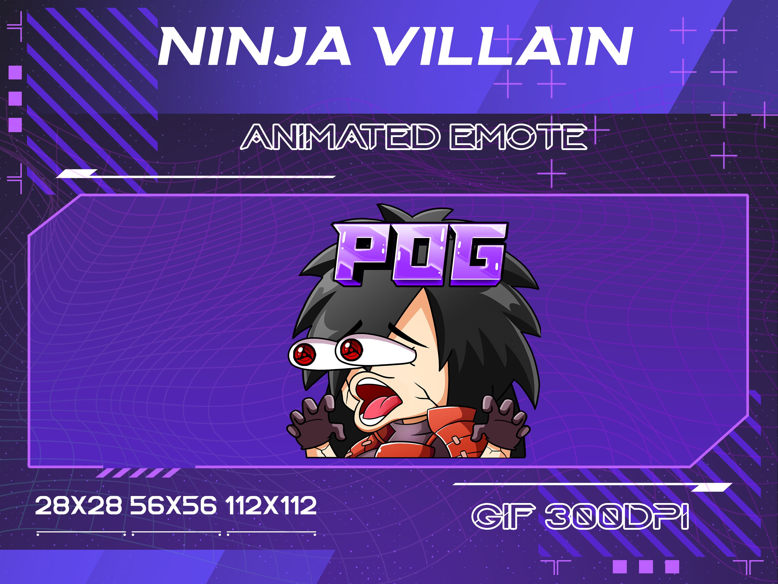 POG Ninja Shinobi Villain Animated Emote POG Ninja Villain - Etsy