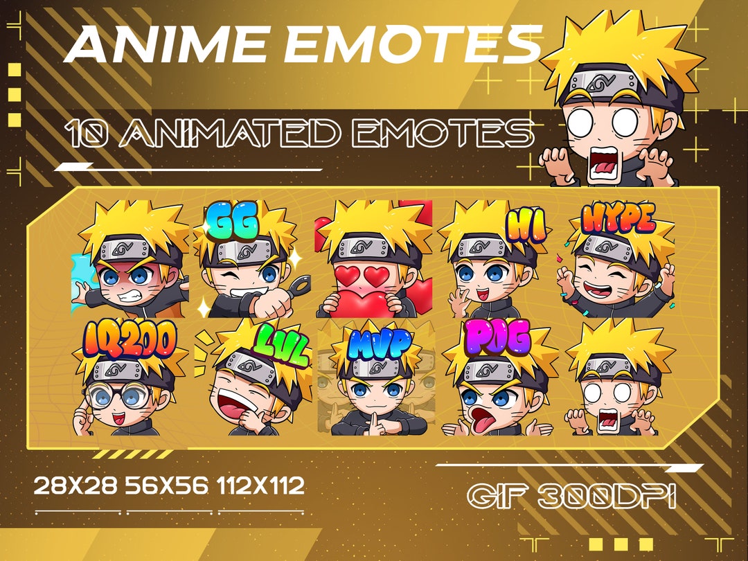 Shinobi Boy Ninja Twitch 10 Animated Emotes Pack, Ninja Boy Animated Pack Emotes, Funny Anime ...