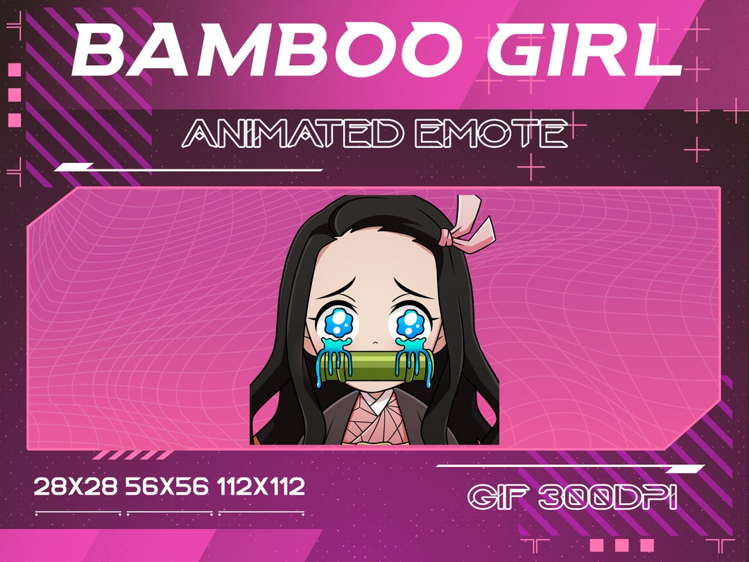 Demon Bamboo Girl Crying Animated Twitch Emote Crying Demon - Etsy ...