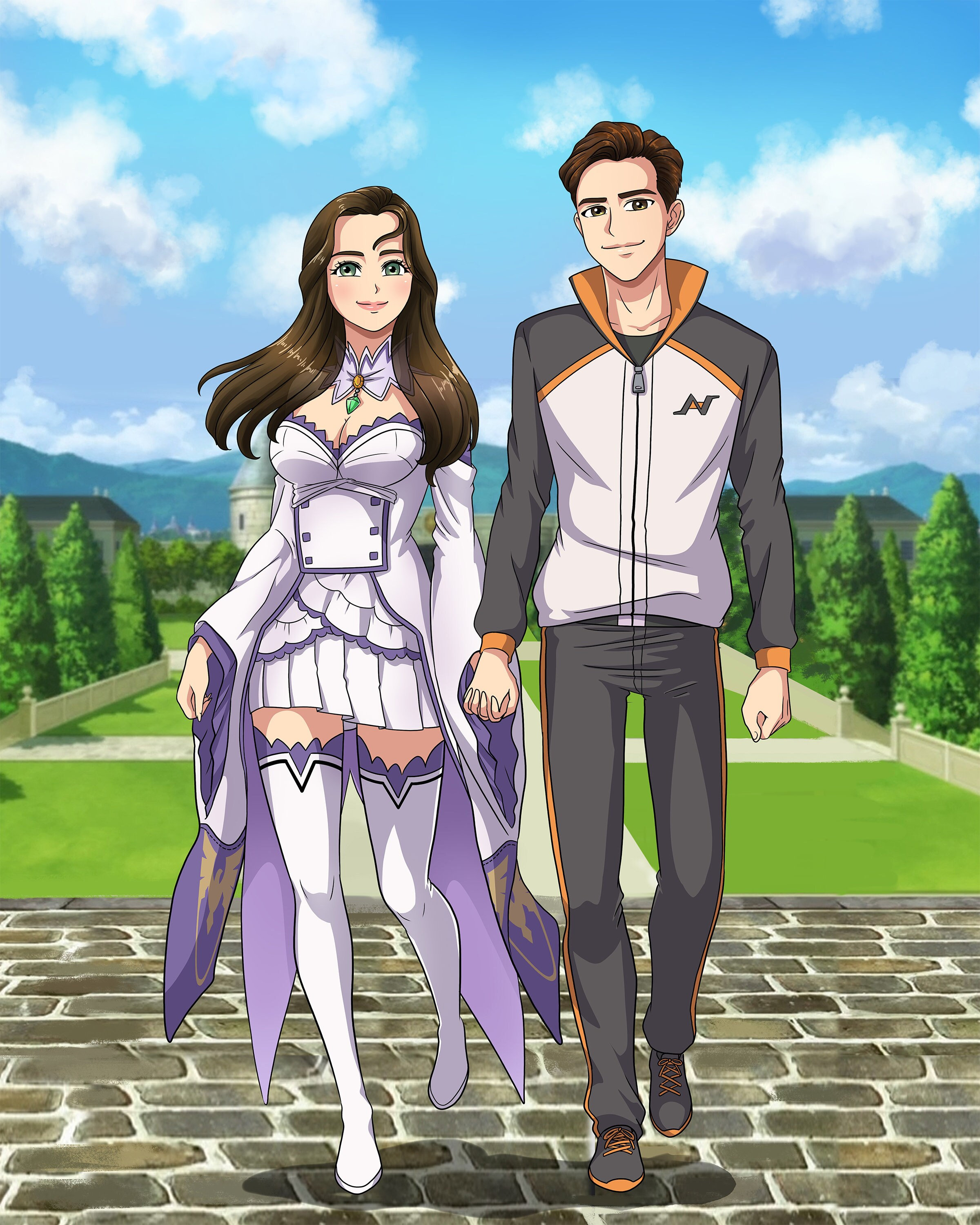 Custom Couple Anime Portrait Drawing Anime From Photo - Etsy
