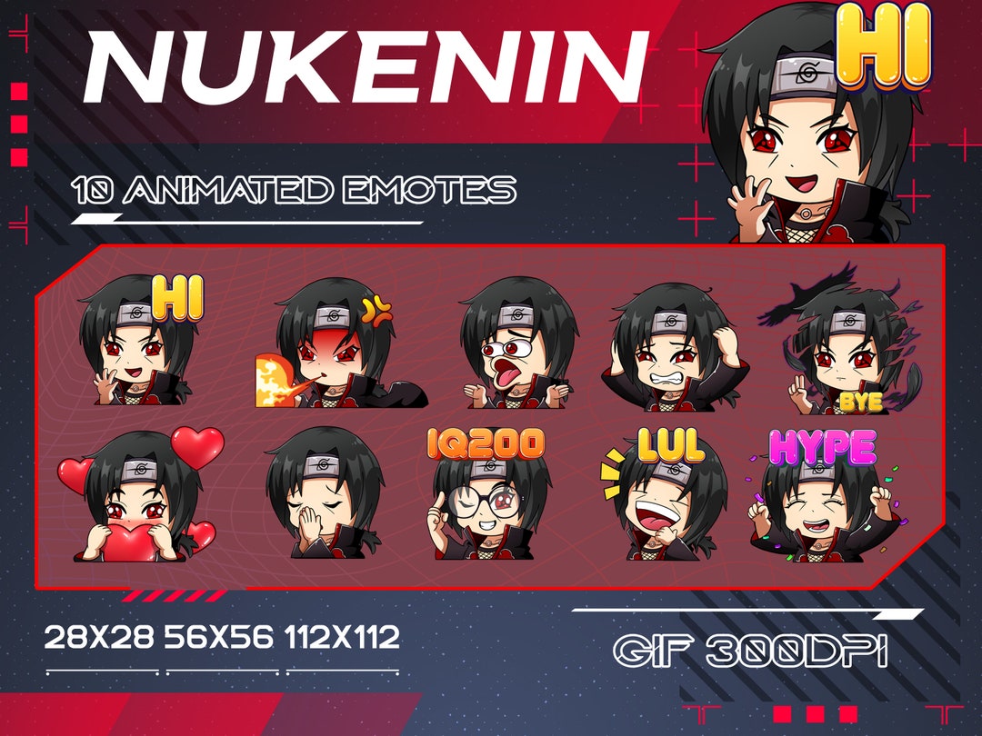 10 Ninja Shinobi Twitch Animated Emotes Pack, Nukenin Ninja Animated ...