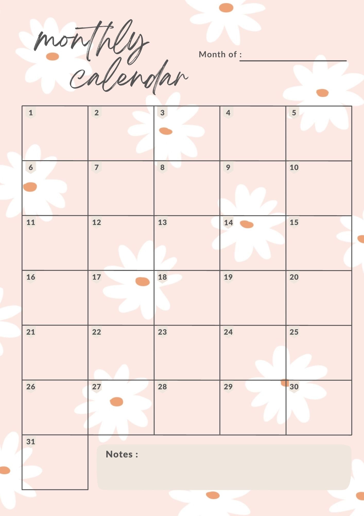 Printable Monthly Planner, Printable Planner, Downloadable PDF, Bundle ...