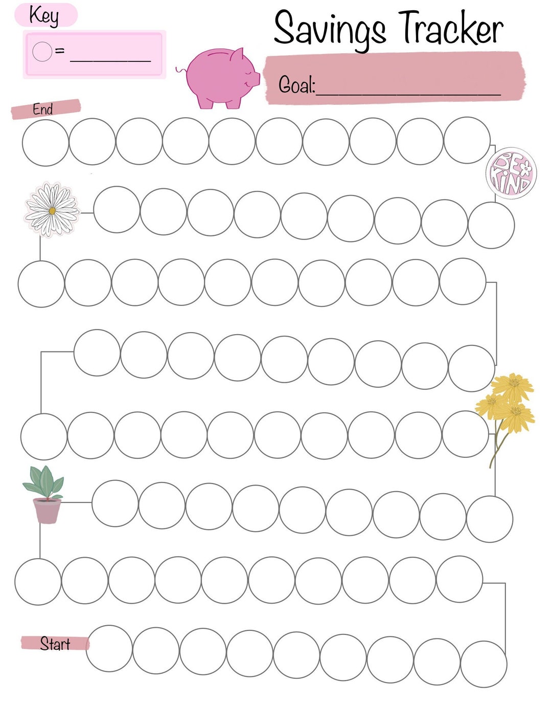 Digital Savings Tracker, Instant Download, Printable Savings Tracker ...