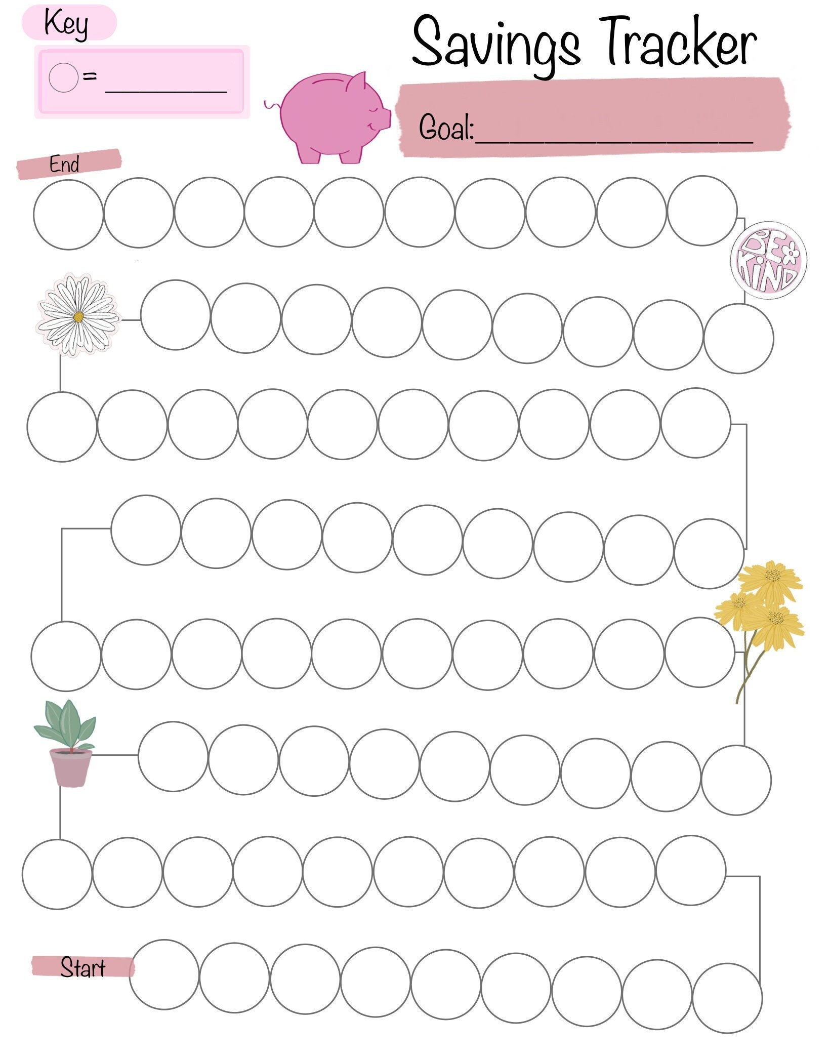Digital Savings Tracker, Instant Download, Printable Savings Tracker ...