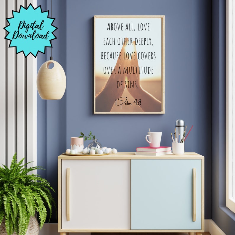 Bible Verse Poster Digital Download Bible Quote Set - Etsy