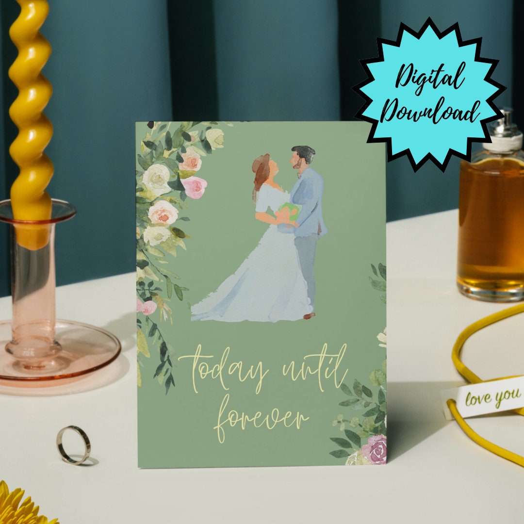 Wedding Day Card Digital Download Printable Card Christian Wedding Card ...