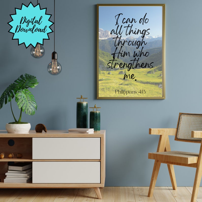 Bible Verse Poster Digital Download Bible Quote Set - Etsy