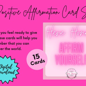 Printable Positive Affirmation Cards Motivational Cards Daily ...