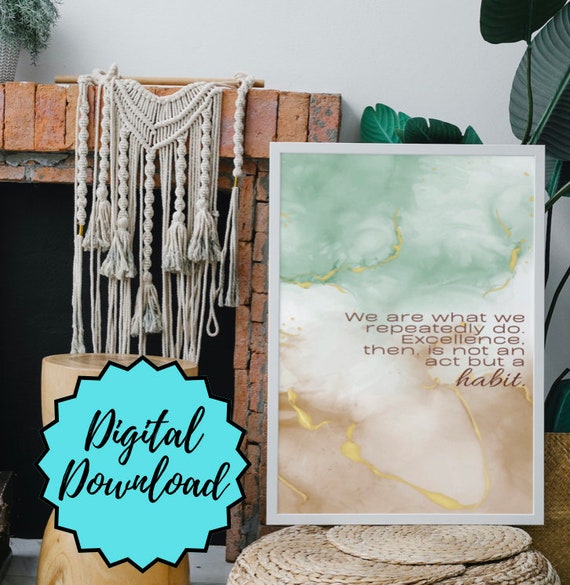 Motivational Poster Digital Download Excellence Quote - Etsy