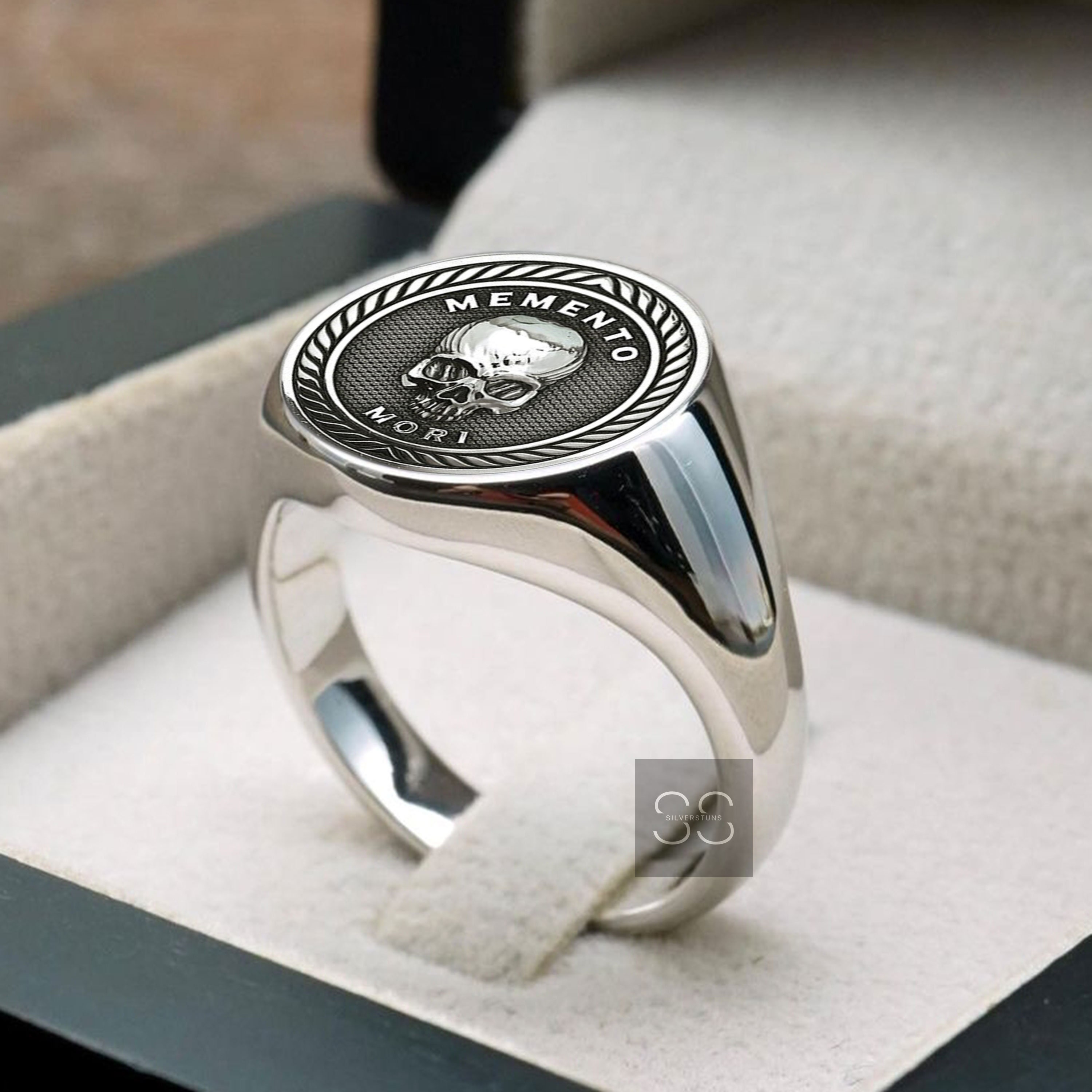 Silver Memento Mori Ring Memento Mori Ring Memento Mori - Etsy
