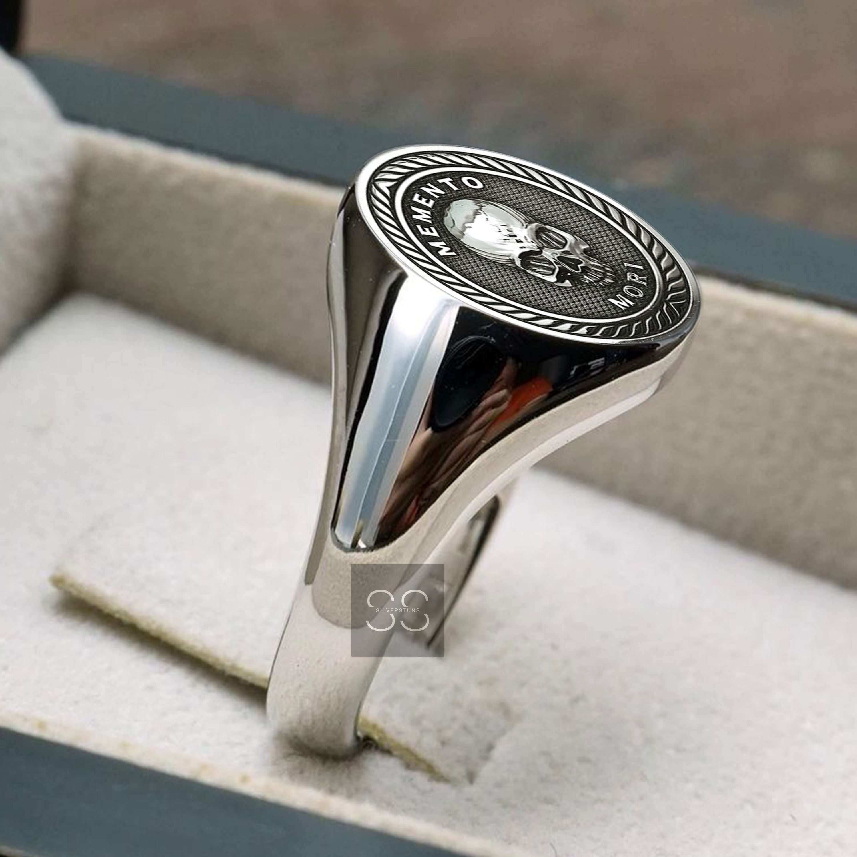 Silver Memento Mori Ring Memento Mori Ring Memento Mori - Etsy