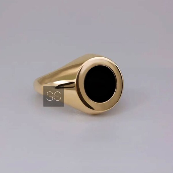 Onyx Signet Ring - Etsy