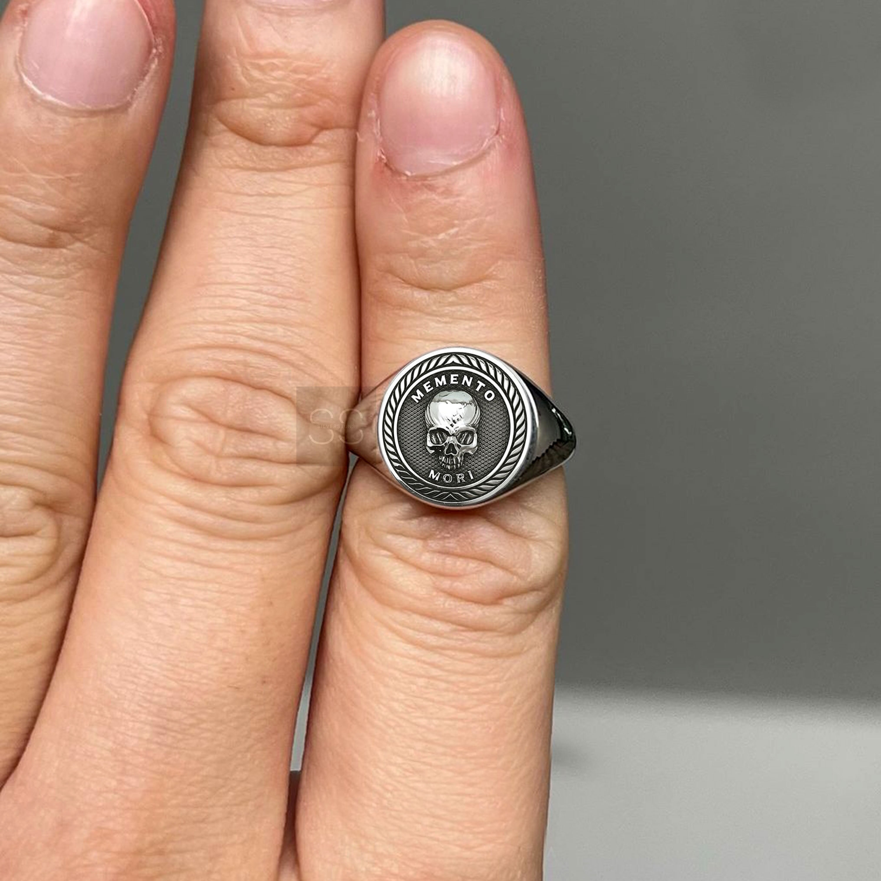 Silver Memento Mori Ring Memento Mori Ring Memento Mori - Etsy