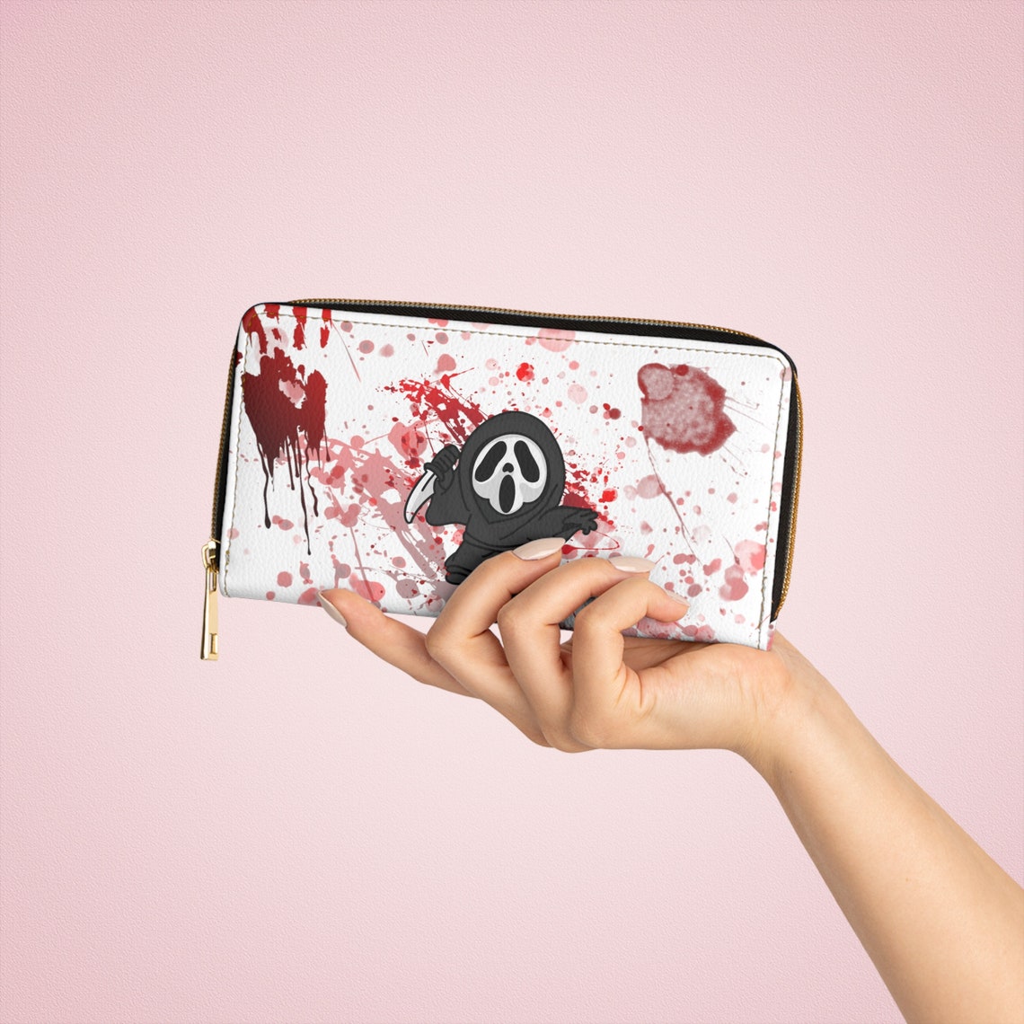 Scream Ghostface Zipper Wallet - Etsy