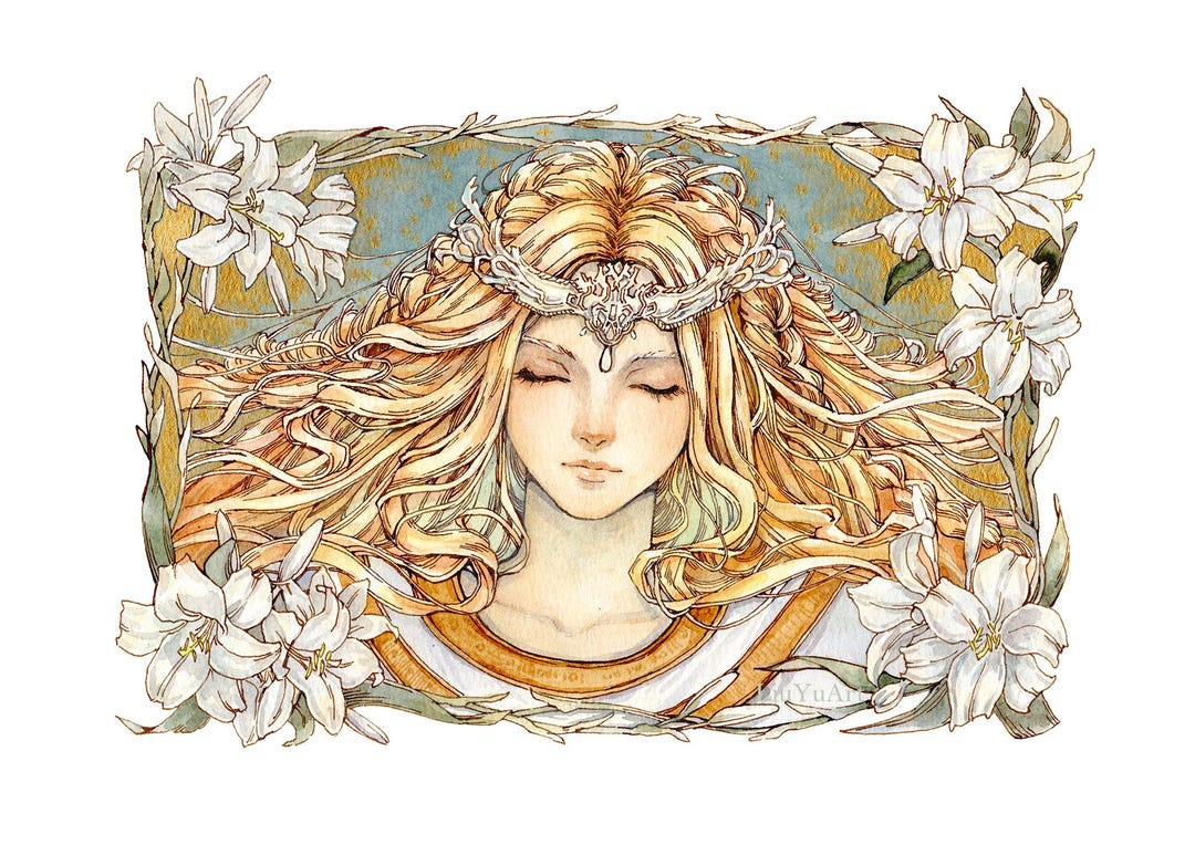 Elden Ring Miquella Fan Art Watercolor Liu Yu Art, Original Art Work A4 ...