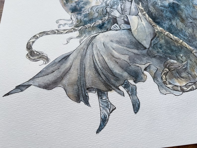 Elden Ring Ranni the Witch Fan Art Watercolor Liu Yu Art - Etsy