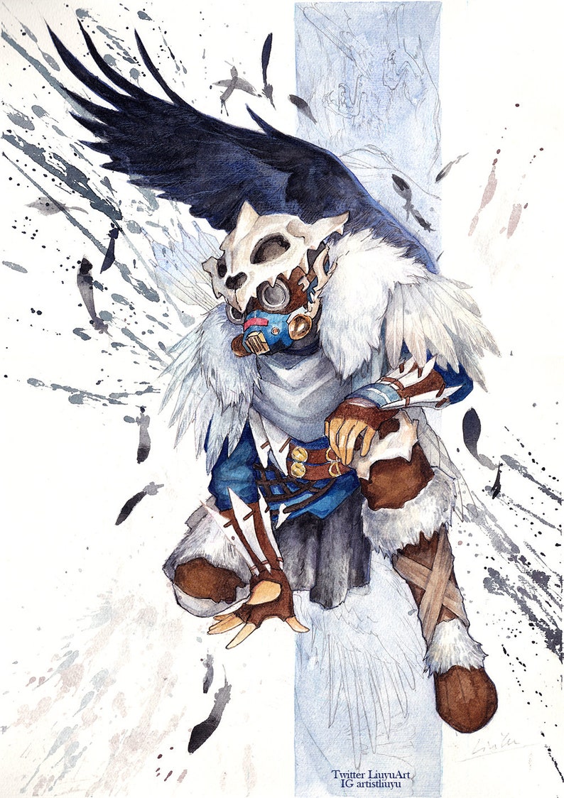 Apex Legends Young Bloodhound Fan Art Watercolor Painting Liu - Etsy