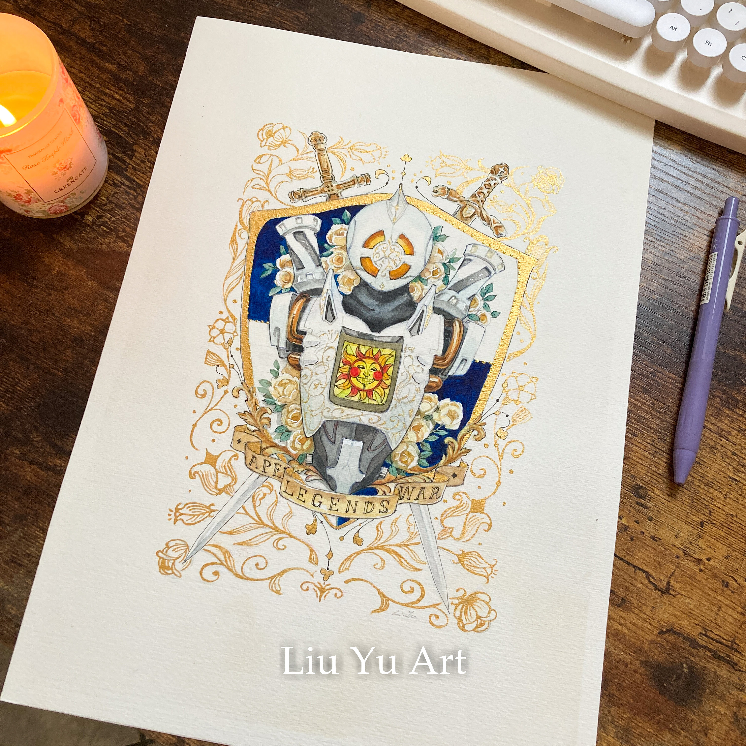 Apex Pathfinder War Machine Fan Art Watercolor Painting Liu Yu - Etsy