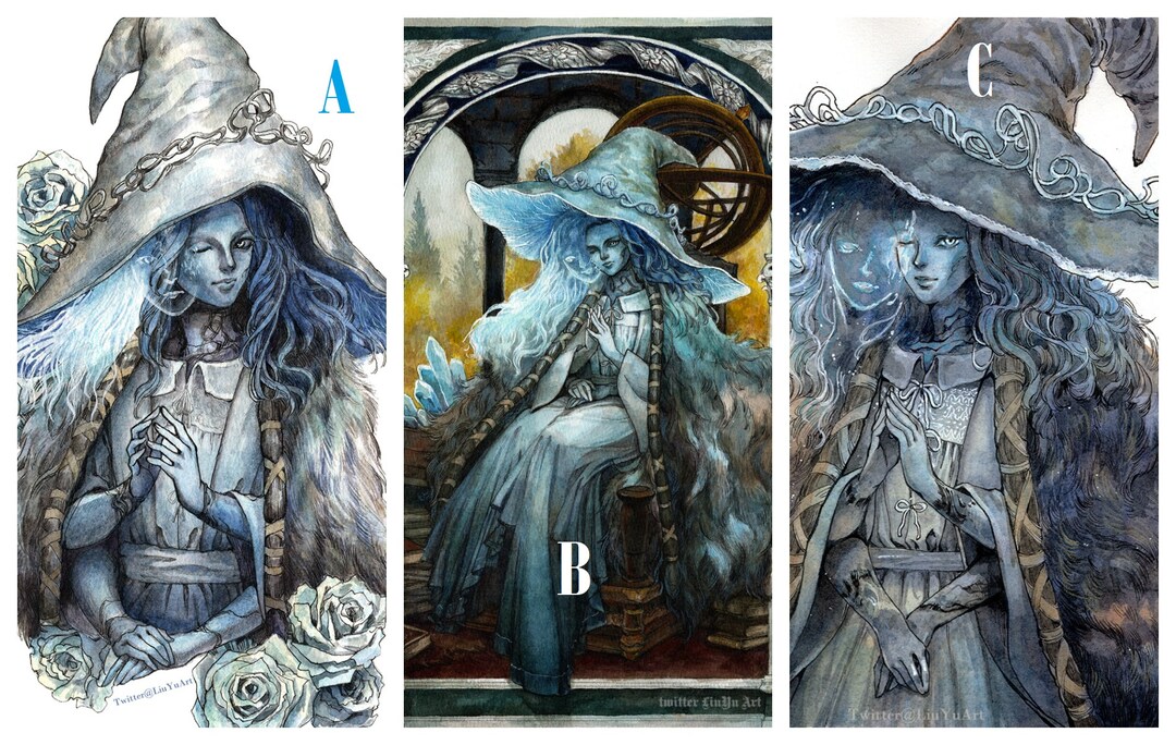 Elden Ring Ranni the Witch A4 Print Fan Art Watercolor Painting Liu Yu ...