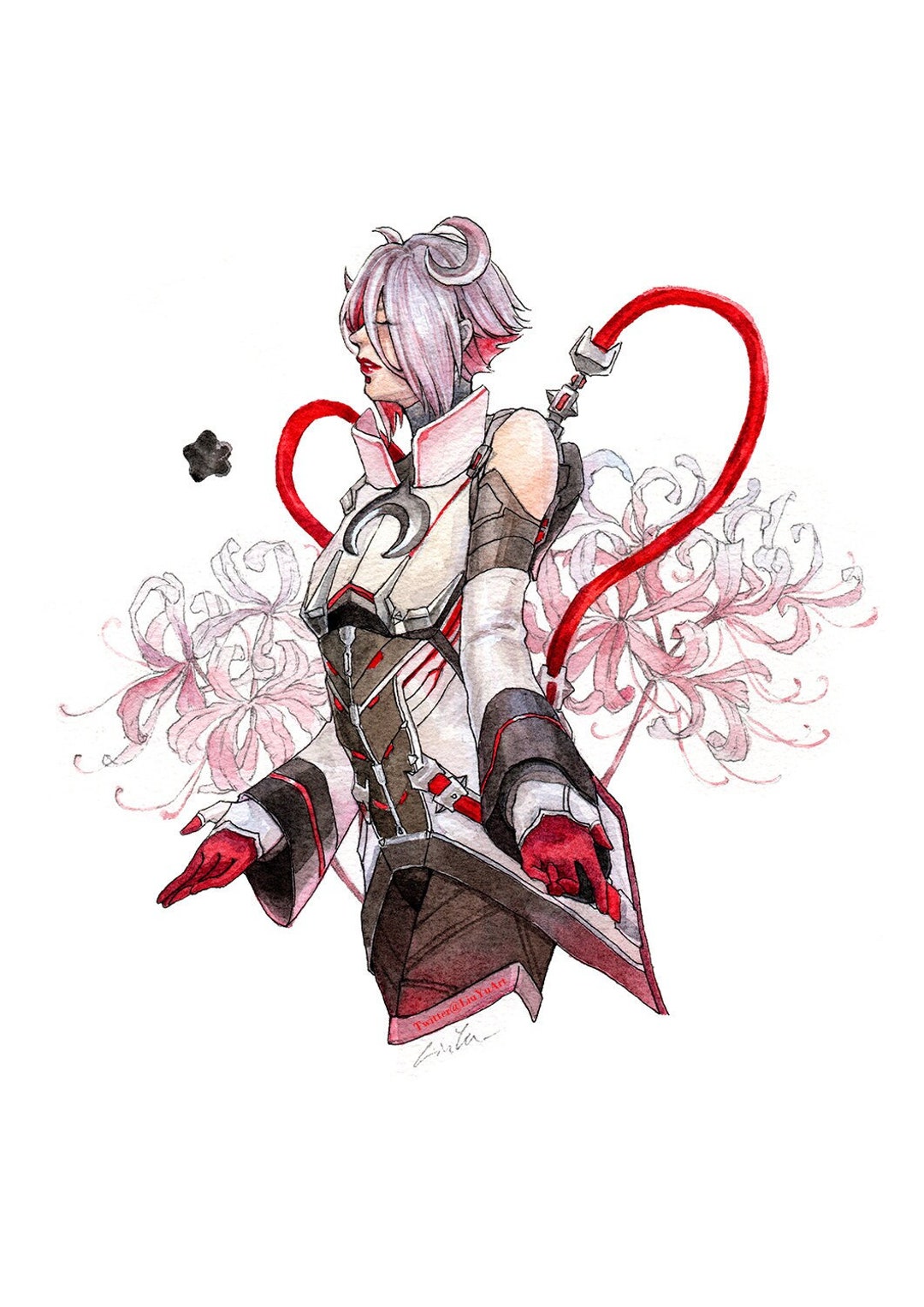 Apex Legends Catalyst Blood Moon Original 0A4 Print Fan Art Watercolor Painting Liu Yu Art Wall ...