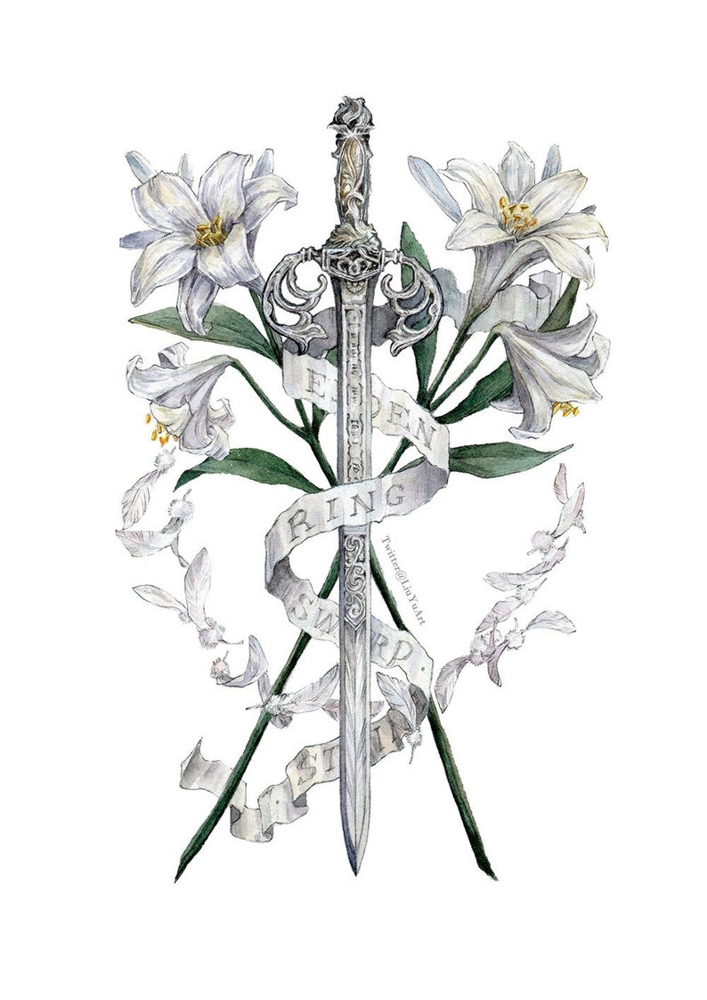 Elden Ring Sword of St.trina Lily Fan Art Watercolor Liu Yu Art ...