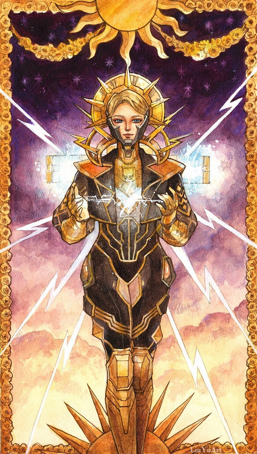 Apex Legends Wattson Solar Static Fan Art Watercolor Paingting Liu Yu ...