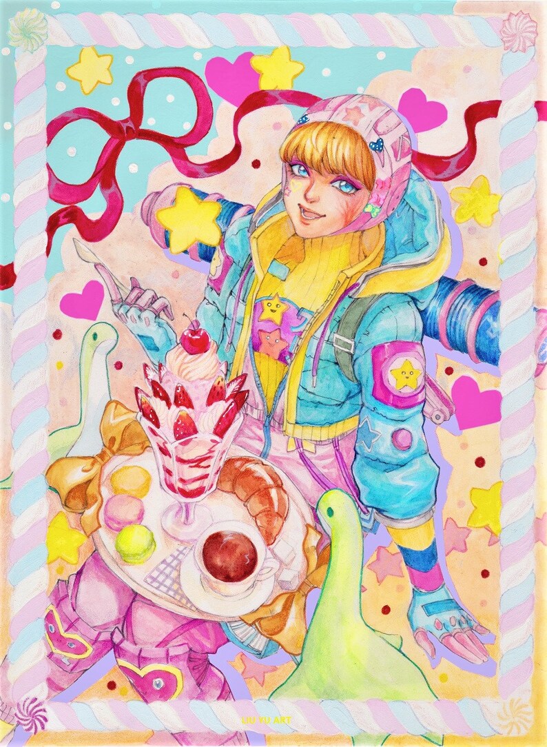 Apex Legends Wattson A4 Print Fan Art Watercolor Painting Liu - Etsy