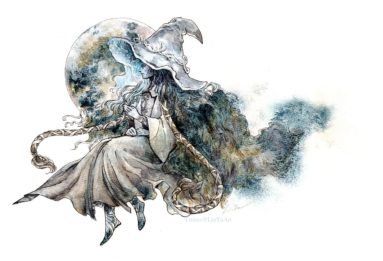 Elden Ring Ranni the Witch Fan Art Watercolor Liu Yu Art - Etsy