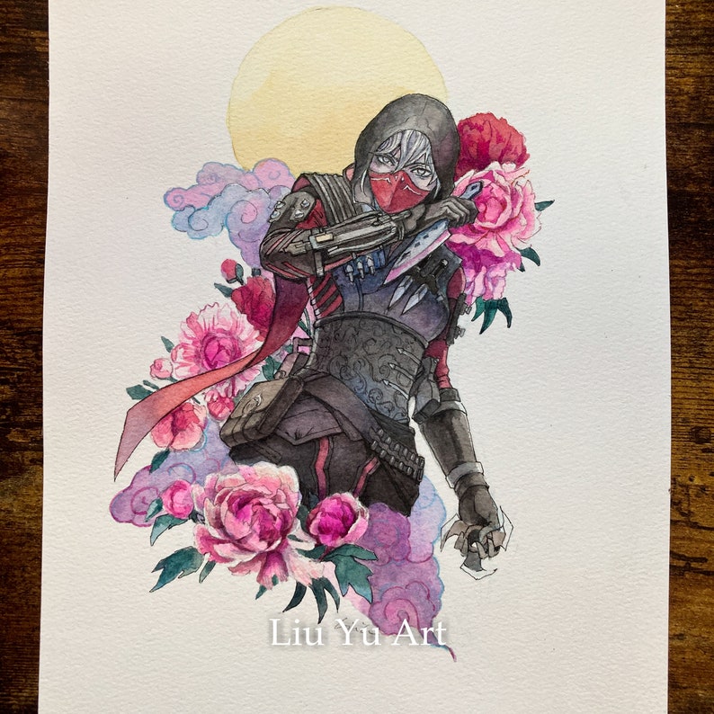 Apex Legends Wraith Rift Stalker Fan Art Painting Watercolor - Etsy