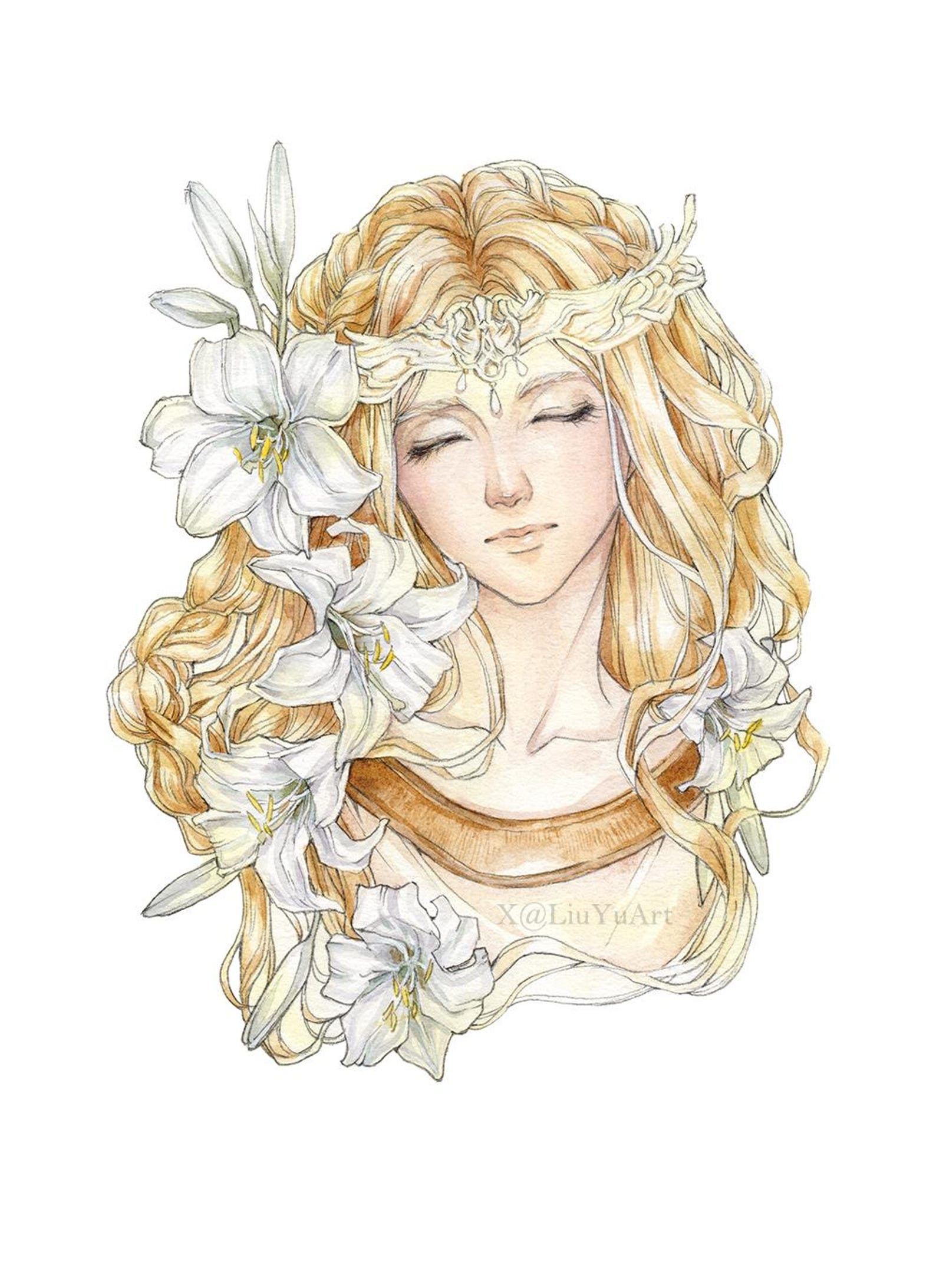 Elden Ring Miquella Fan Art Watercolor Liu Yu Art, Original Art Work A4 ...