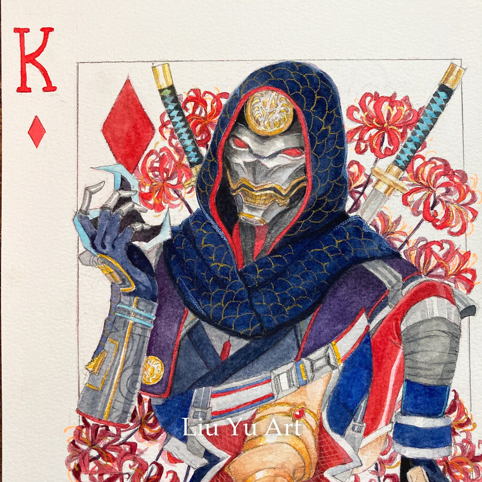 Apex Loba Revenant Fan Art Watercolor Painting Liu Yu Art, Original Art ...