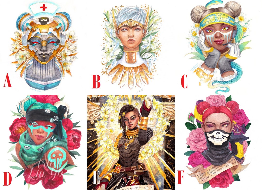 Apex Legends Lifeline Ajay Che A4 Print Fan Art Watercolor Painting Liu ...