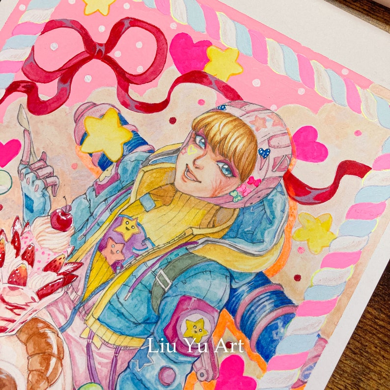 Apex Wattson Kawaii Voltage Fan Art Watercolor Liu Yu Art, Original Art Work Collection Wall ...